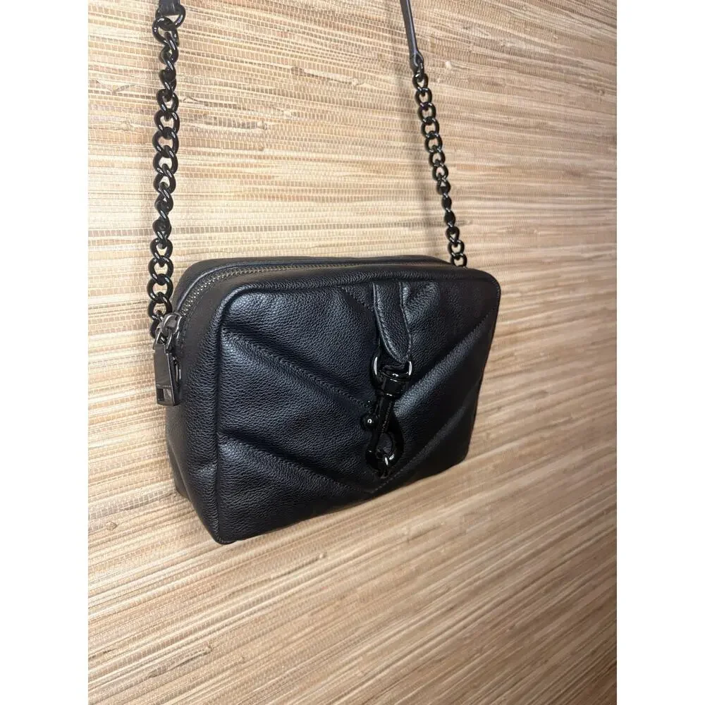 Rebecca | Bags | Rebecca Minkoff Edie Quilt Black Leather Crossbody Bag ...